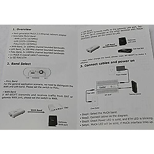 NBS Frontier Fios Formerly Verizon WF-803 FT MoCA 2.5 to Ethernet Bridge WAN/Full/LAN Selector Up to 2.5Gbps Bandwidth with existing coaxial Cables Great Companion for Home mesh Wi-Fi, White