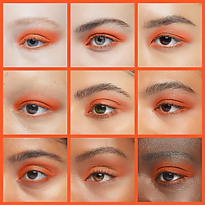 IS'MINE Single Orange Matte Eyeshadow Powder Palette High Pigment, Longwear, Intense Color Best Orange Eyeshadow