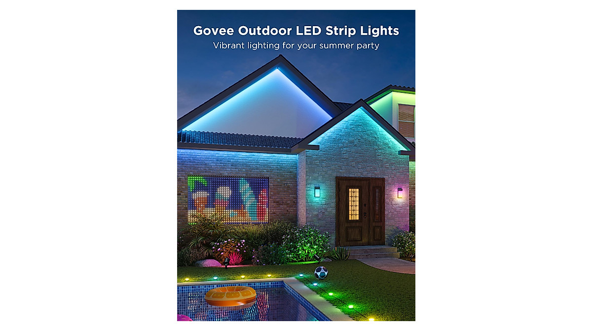 Govee Outdoor LED Strip Lights - RGBIC Waterproof Decor