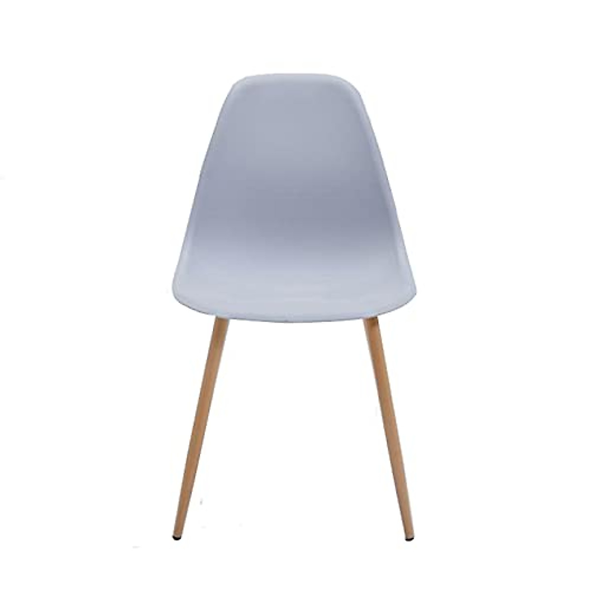 Porthos Home Oban Dining Chairs Set of 2 with Durable Plastic Shells and Tapered Iron Legs in Woody Accent (Great for Dining Rooms