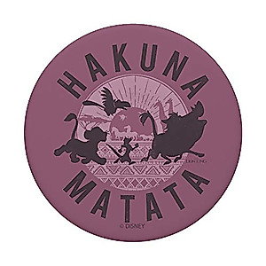 Disney The Lion King Simba Timon Pumbaa Hakuna Matata Purple PopSockets PopGrip: Swappable Grip for Phones & Tablets