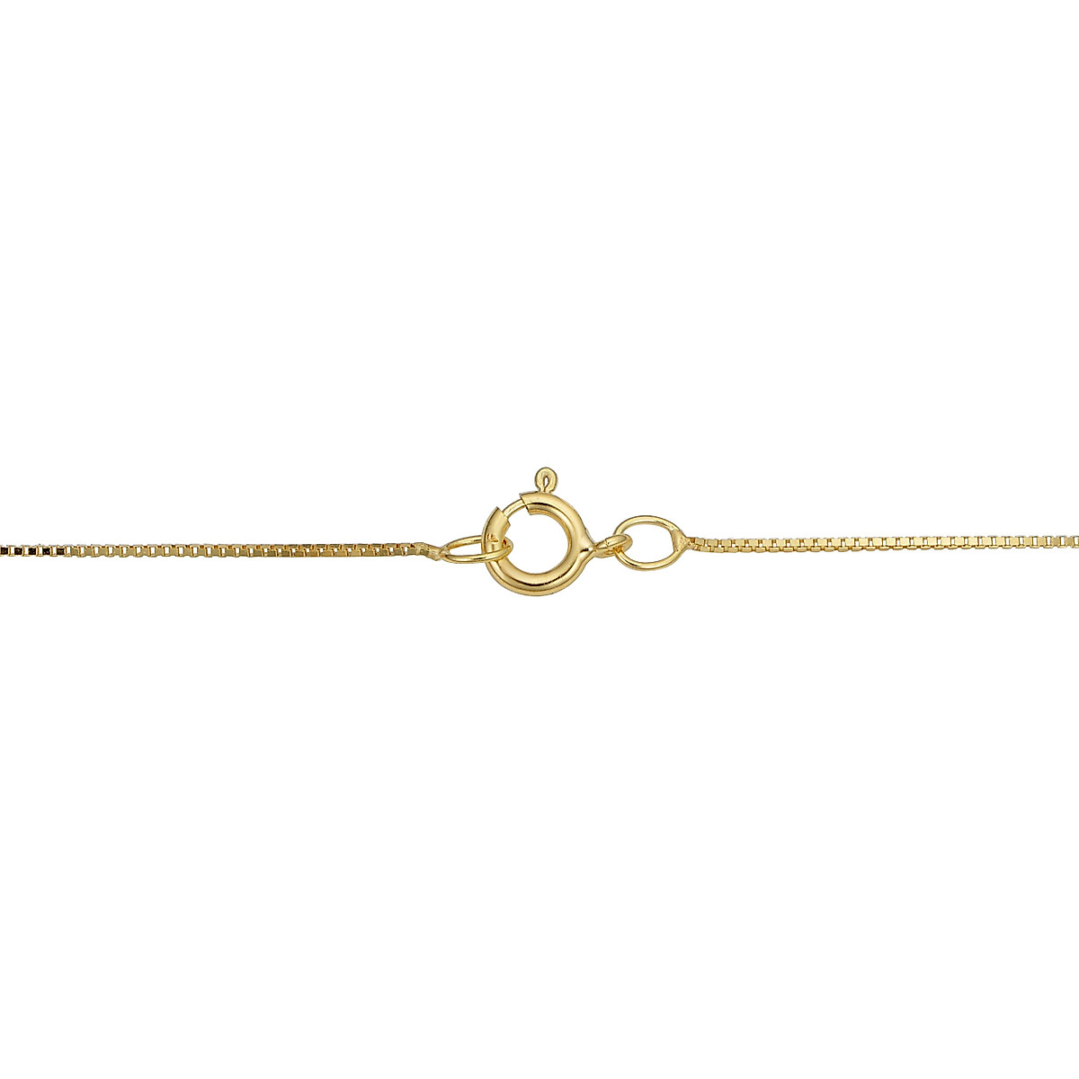 Kooljewelry 18k Yellow Gold Venetian Box Chain Necklace (0.5 mm, 20 inch)
