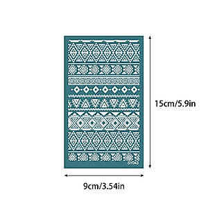 Silk Screen Stencils for Polymer Clay, Reusable Silkscreen Print Leaf Flower Polymer Clay Silkscreen Tool for Printing on Clay & Other Jewelry Clay Earrings Decoration