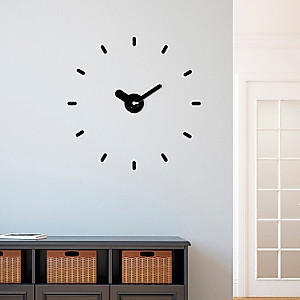 La Crosse Technology 404-3261-INT Adjustable Floating Dial Black Wall Clock