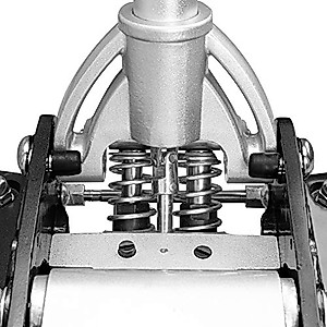 Torin TAM820010L Hydraulic Low Profile Aluminum Racing Floor Jack with Dual Piston Quick Lift Pump, 2 Ton (4,000 lb) Capacity, Black