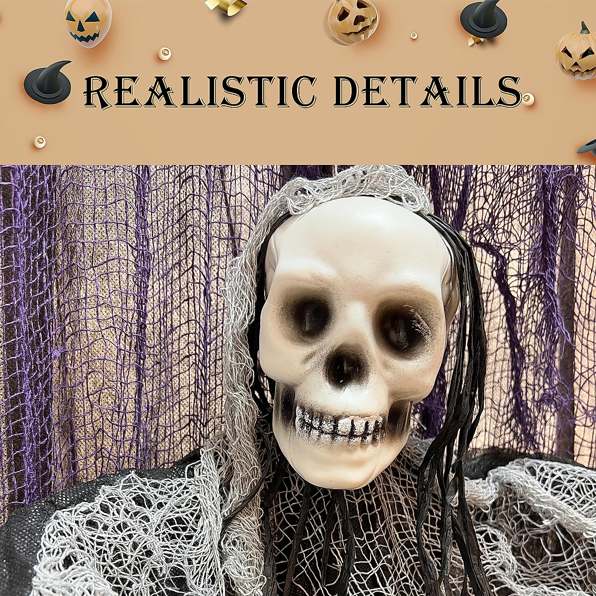 GiftExpress 2 Pack 36" Halloween Hanging Skeleton Grim Reaper, Halloween Skeleton Decorations for Haunted House Prop Indoor/Outdoor