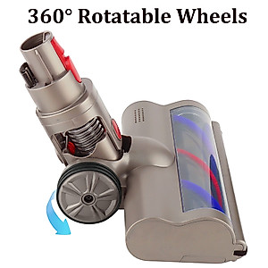 AINUO Quick Release Motorhead Turbine Brush Cleaner Head Compatible with Dyson V15 V11 V10 V8 V7 Vacuum Cleaner for Cleaning Carpets, Floors, Tiles