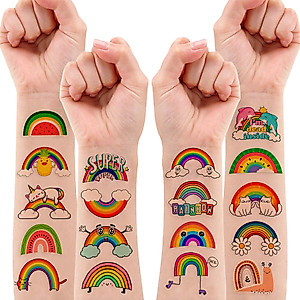 Rainbow Temporary Tattoos - Perfect for Parties & Gifts