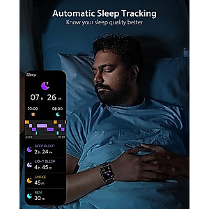 EGQINR Smart Watch, 1.78" AMOLED 368 * 448 HD Screen, 69 Sports Modes Fitness Tracker with Heart Rate, Blood Oxygen, Sleep, IP68 Waterproof Smartwatch with Bluetooth Call for Android iOS