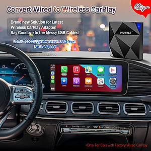 Wireless CarPlay Adapter for iPhone - 2022 Upgrade Wired to Wireless Apple Carplay Dongle, 5GHz WiFi, Low Latency, Easy-to-Install, Plug & Play (U2-Air)
