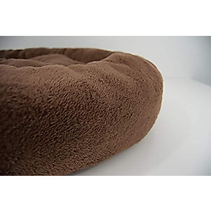 Bessie and Barnie Snuggle Dog Bed - Extra Plush Fabric Dog Bean Bag Bed - Reversible Circle Dog Bed - Machine Washable Donut Dog Bed - Calming Dog Bed - Multiple Sizes & Colors Available