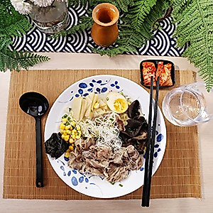 TP 60oz Ramen Bowls, 8-piece Unbreakable Japanese Melamine Noodles Bowls for Pho and Asian Dishes with Chopsticks Spoons set and Dipping Bowls, Set of 2