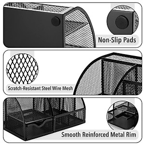 Mr. Pen- Mesh Desk Organizer, Black, Pen Holders Organizers, Desk Pencil Organizer, Pen /Pencil Holder, Pen Organizer for Desk