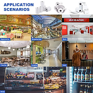 SJPACK Thermal Paper 2 1/4" x 50' Pos Receipt Paper, 50 rolls Cash Register Roll Verifone Vx510 Vx520 Vx570 Ingenico iCT200 iCT 220 iCT250