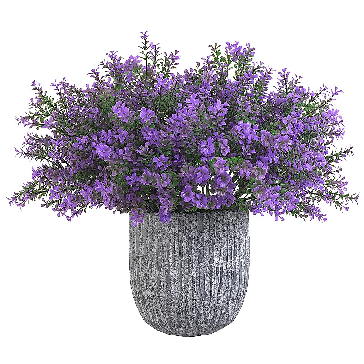Milk&Honey 4 Bunches Four Leaf Clover Dense Leaves Artificial Plants Greenery for Home Decor Indoor Outdoors Home Garden, Living Room, Dining Table, Bedroom Decoration (Purple), 11.5x11x11 inches