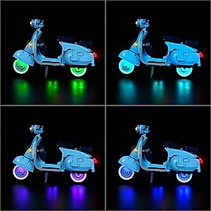 BrickBling Lighting Kit Compatible with Lego Vespa 125 10298 Model Compatible with Lego Vespa 10298-Remote Control Version (Not Included Model)