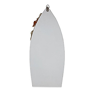 Grace Home Beach Theme Display Boat with 3 Shelves with Fish Net and Star Fish/Shell 16.5" H