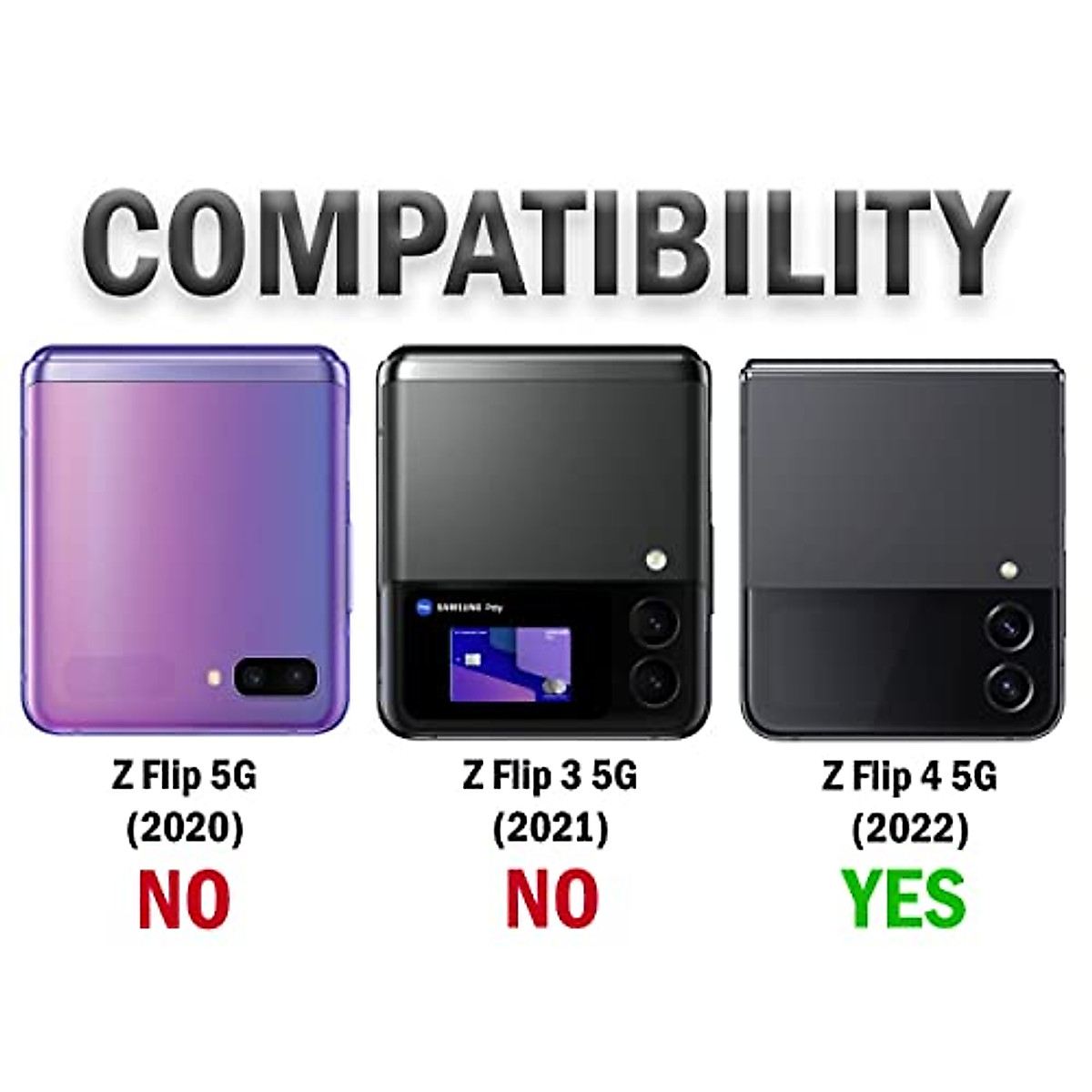 Case with Clip for Galaxy Z Flip 4 5G, Nakedcellphone [Grid Texture] Slim Hard Shell Cover and [Rotating/Ratchet] Belt Hip Holster Holder Combo for Samsung Z Flip4 Phone (SM-F721U, 2022) - Black