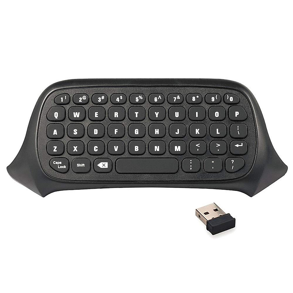 OSTENT 2.4G Wireless Chat Gamepad Keyboard with Headset Audio for Microsoft Xbox One/S/X Controller Color Black