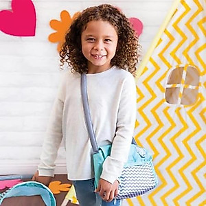 Adora Baby Doll Diaper Bag with Sturdy Straps, Includes Changing Mat and 2 Doll Diapers (Fits 13" Dolls), Birthday Gift For Ages 3+ - Zig Zag Print