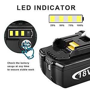 Fancy Buying BL1830 BL1840 Replacement 18V 6000mAh Battery for Makita 18V LXT Lithium-Ion BL1815 BL1830 BL1835 BL1840 BL1845 BL1850 BL1860 LXT400 Cordless Power Tools Battery