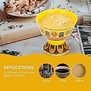 Chinese Tea Cup Ceramic Tibetan Cup Chinese Tea: Traditional Chinese Ceramic Teacup Kungfu Tea Cups Asian Celadon Tea Cups Porcelain Tea Cup Set for Tea Latte Black Coffee Mugs Yoga Decor