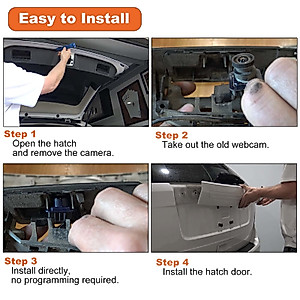 Boeeda Rear View Backup Camera Compatible with Dodge Journey 2011-2020 Park Assist Camera Replaces# 56054158AB 56054158AC 56054158AD 56054158AE 56054158AF 56054158AG (Dodge Journey 2011-2020)