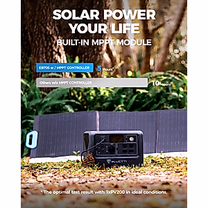 BLUETTI EB70 Portable Power Station, 716Wh LiFePO4 Battery Backup w/ 4 800W AC Outlets (1,400W Peak), 15W Wireless Charger, Solar Generator for Camping, Road Trip, Power Outage (Solar Panel Optional)