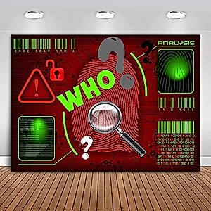 Detective Backdrop Police Mystery Investigation Analysis Photography Background 7x5ft Top Secret Birthday Party Baby Shower Supplies Decoration Photo Booth Studio Props Cake Table Banner BJYYME652