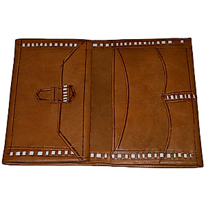 Treasures Of Morocco Handmade Moroccan By-fold Leather Wallet Large Vintage Exquisite Handy Brown