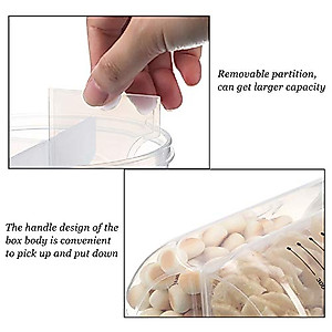 auons Airtight Kitchen Food Storage Container, Leak-Proof BPA Free Plastic Dry Cereal Containers with Durable Lids for Flour, Sugar, Rice (2000ml 2 Color-4 Grid)