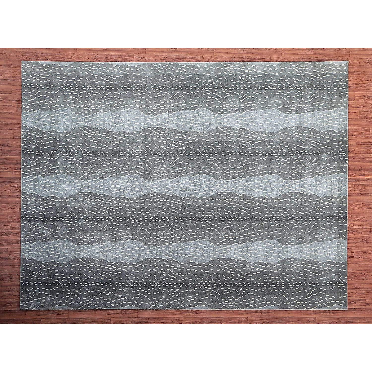 Antelope Rug Grey tuft Rug Wool Rug 8x10 Handmade in India Area Rug for Living Room