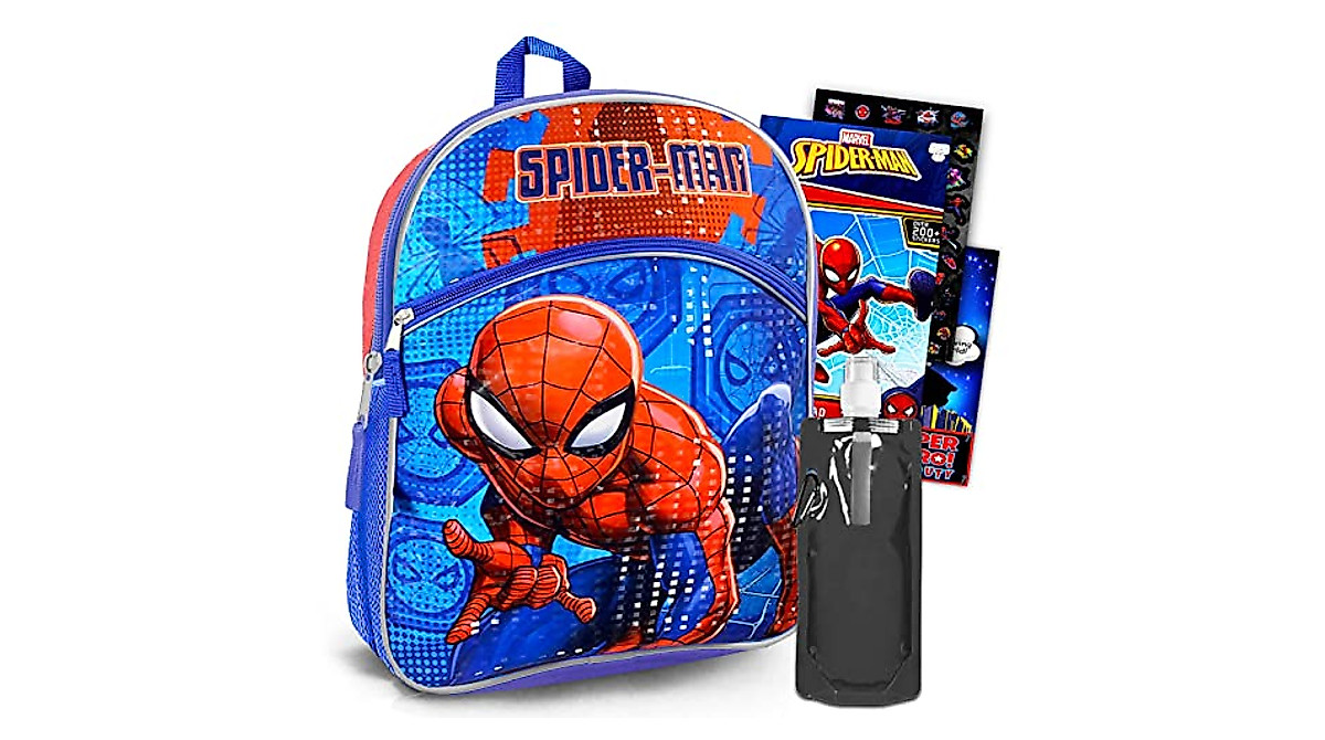 Kids Spiderman Backpack Set | Marvel 4-Piece School Bundle for Boys