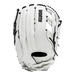 Worth | Freedom Series Slowpitch Softball Glove | 15 Inch | White/Black | Right Hand Throw