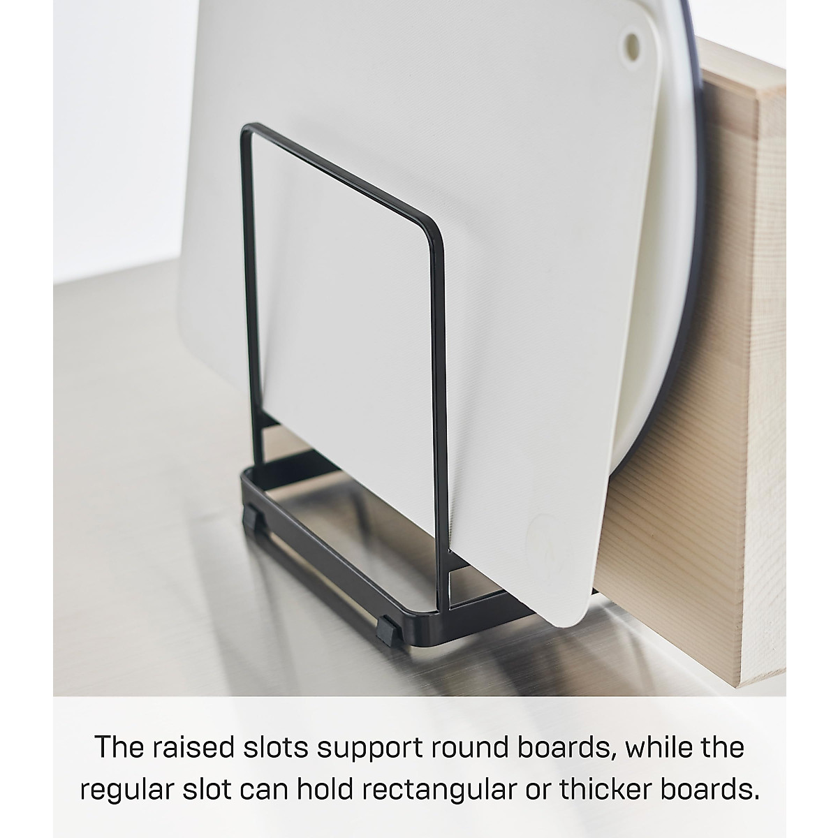 Yamazaki Home Tower Kitchen Multi Eco Stand - Multifunctional Compost Bag And Small Bottle Holder - Small - Steel