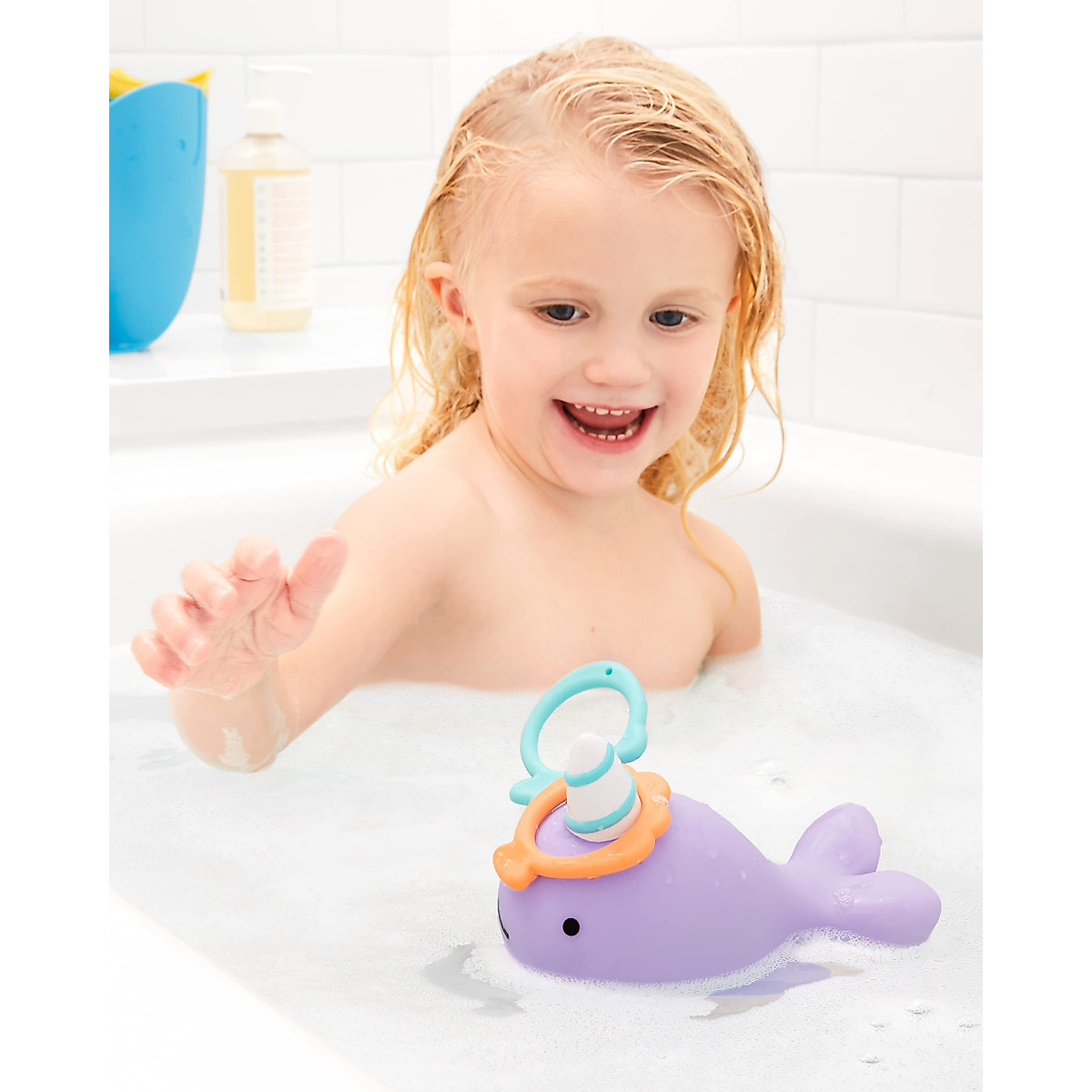 Skip Hop Baby Bath Toy, Zoo Narwhal Ring Toss