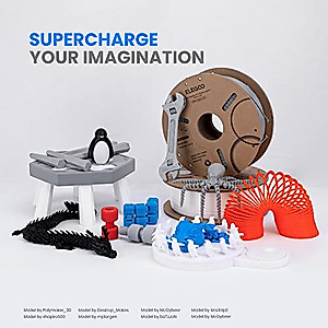 ELEGOO PLA Filament 1.75mm Black 2KG, 3D Printer Filament Dimensional Accuracy +/- 0.02mm, 2 Pack 1kg Cardboard Spool(2.2lbs) 3D Printing Filament Fits for Most FDM 3D Printers