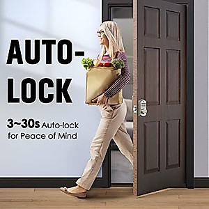 Keyless Entry Deadbolt Lock - Electronic Door Lock with Keypad, Smart Deadbolt Lock with Auto Lock, Security Waterproof Smart Lock Easy Install Ideal for Front Door, Home Use, Apartment - ELAMOR M19