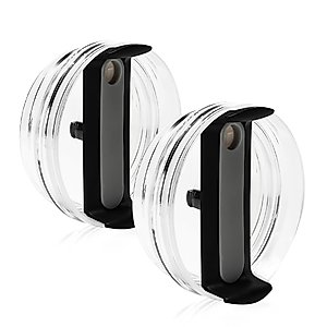 2 Pack Tumbler Lids for Stanley Cup, 40 OZ Replacement Lids Spill Proof Splash Resistant Tumbler Covers Fit for Stanley Tumbler Accessories and More Coffee Mugs, Black