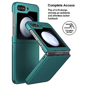 redluckstar Case for Samsung Galaxy Z Flip 5,Thin Slim Fit Matte PC with Non-Slip Full-Body Protection Phone Cover for Galaxy Z Flip 5 (Green)