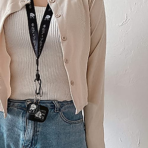 NOLEGA with Anime Character Lanyard Keychain AirPod 1/2 Case， Personalised Drink Boy and Unique TPU Process Frosted Soft AirPod Case