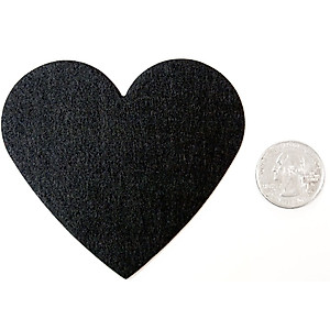Playfully Ever After 3 Inch Black 22pc Stiff Felt Hearts