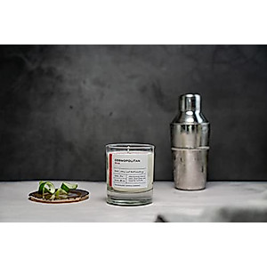 Wixology Cocktail Inspired Soy Candle - Reusable Rocks Glass - Made in Kentucky - 7 oz (Cosmopolitan)