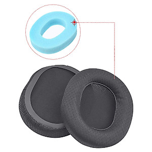 Replacement Earpads Cushion Earmuffs Compatible with SteelSeries Arctis 3, Arctis 5, Arctis 7, Arctis Pro Wireless Gaming Headphones (Black)