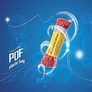 HOUERT Polypropylene Clothesline Rope, 3/16Inch X 40FT, Retracting Outdoors All-Purpose Rope for Laundry Line Dryer, Camping Travel & Home Use DIY Rope (1 Solid Rope, Red)