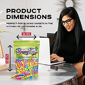Tootsie Roll Fruit Chews - Assorted Chewy Fruit Candy - 2 LBS of Individually Wrapped Soft Candies in Resealable Bulk Bag
