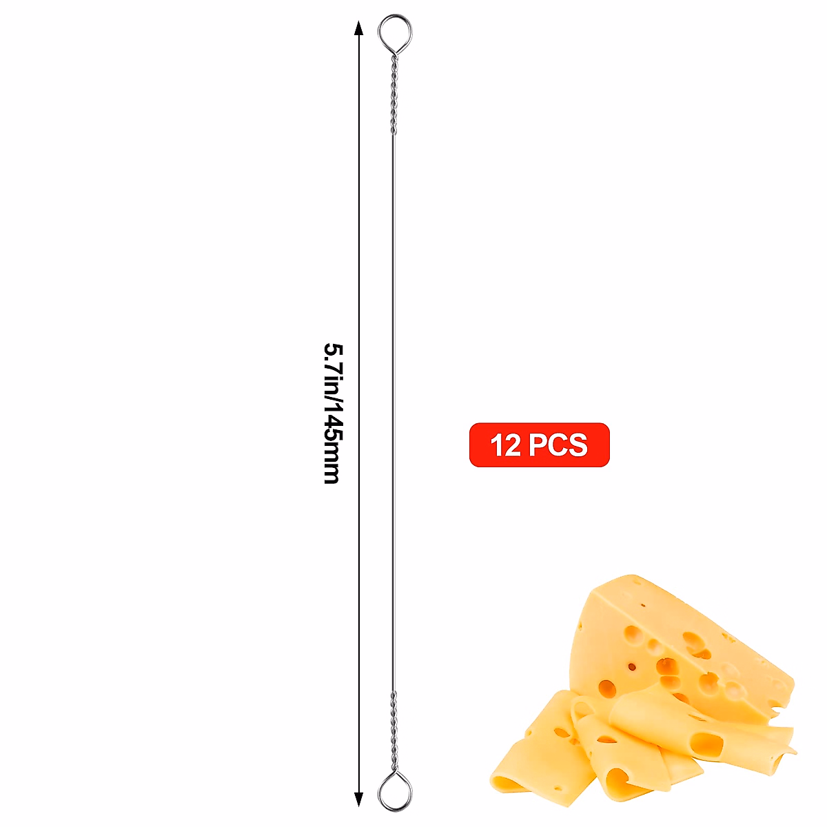 12 Pcs Cheese Slicer Wire Replacement Cheese Cutter Wire for Cheese Cutting，5-11/16 Inch cheese slicer wire replacement cutter kit