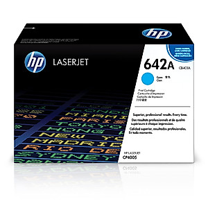 Original HP 642A Cyan Toner Cartridge | Works with HP Color LaserJet CP4005 Series | CB401A