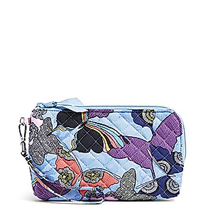 Vera Bradley Women's Cotton Wristlet With RFID Protection, Butterfly By - Recycled Cotton, One Size