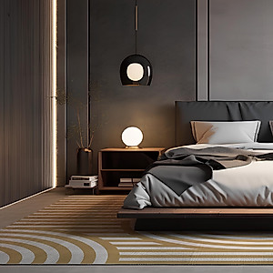 Washable 8x10 Modern Area Rug for Living Room, Brown Minimalist Aesthetic Abstract Boho Large Rugs, Ultra-Thin Low Pile Soft Nonslip Indoor Floor Carpet for Office Bedroom Playroom Classroom Dorm